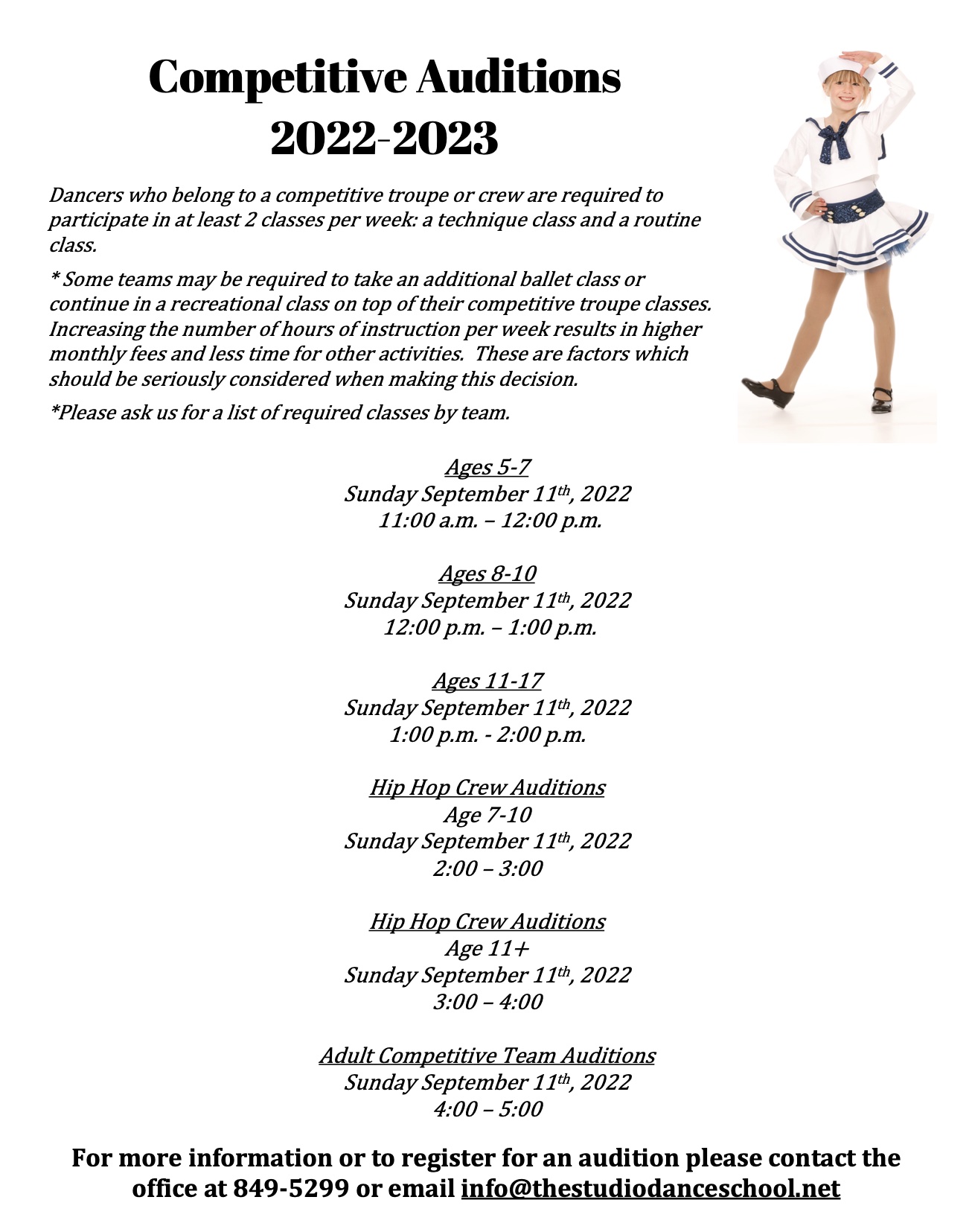 Competitive Classes - The Studio Dance School