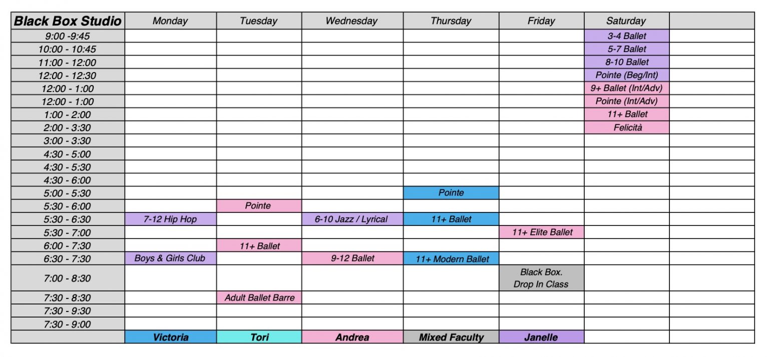 Registration - The Studio Dance School